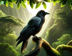 Hawaiian Crow | Corvus hawaiiensis | Black Bird | BioExplorer