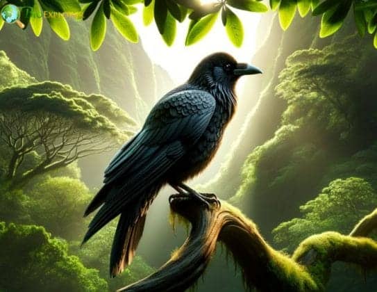 Hawaiian Crow | Corvus hawaiiensis | Black Bird | BioExplorer