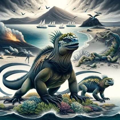Marine Iguana | Amblyrhynchus cristatus | Characteristics | Fun Facts